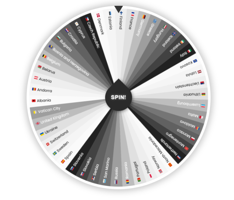 All Countries of the World - Randomly Select a Country by Spinning the ...
